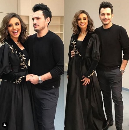 على طريقة الهضبة ودينا الشربيني.. أنغام وزوجها بلون مُوحّد (صورة)